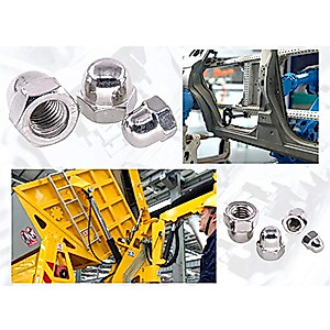 Elantek #6-32#8-32#10-24 1/4-20 5/16-18 3/8-16 SAE 304-Stainless Steel Acorn Dome Cap Head Hex Nuts Assortment Kit