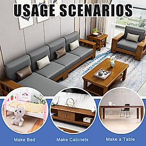 Glarks 107Pcs M6x30/50/70mm Black Hex Socket Cap Screws Bolts & M6 Threaded Inserts T-Nuts Assortment Kit with Flat Washers and Hex Wrench for Wood Furniture Fasteners