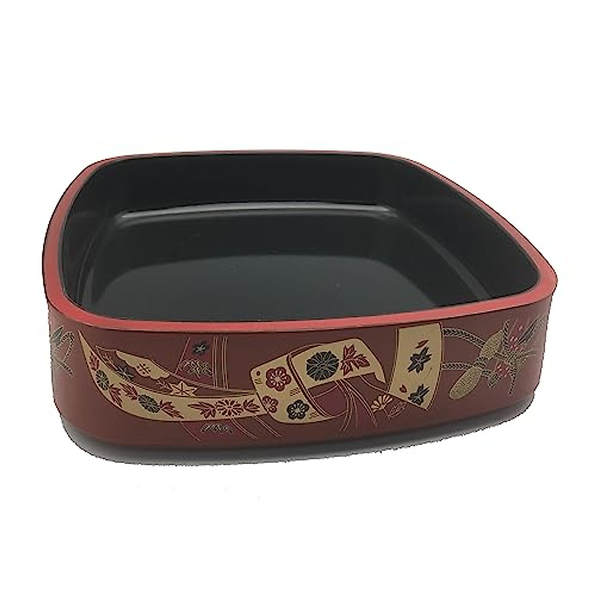 JapanBargain 4076, Sashimi Sushi Serving Tray Plate Platter Dish Japanese Plastic Lacquered Sushi Oke Hangiri, 12.75 inch