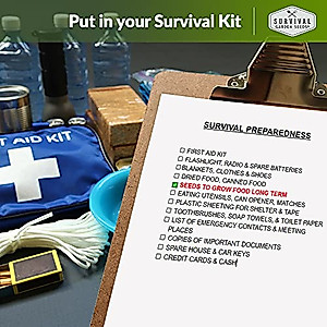 Survival Garden Seeds Home Garden Vegetable, Fruit & Herb Seed Bank Kit - 30 Pack - 18,500+ Non-GMO Heirloom Seeds Per Seed Vault - Grow Your Own Survival Food - Essential Emergency Preparedness Gear