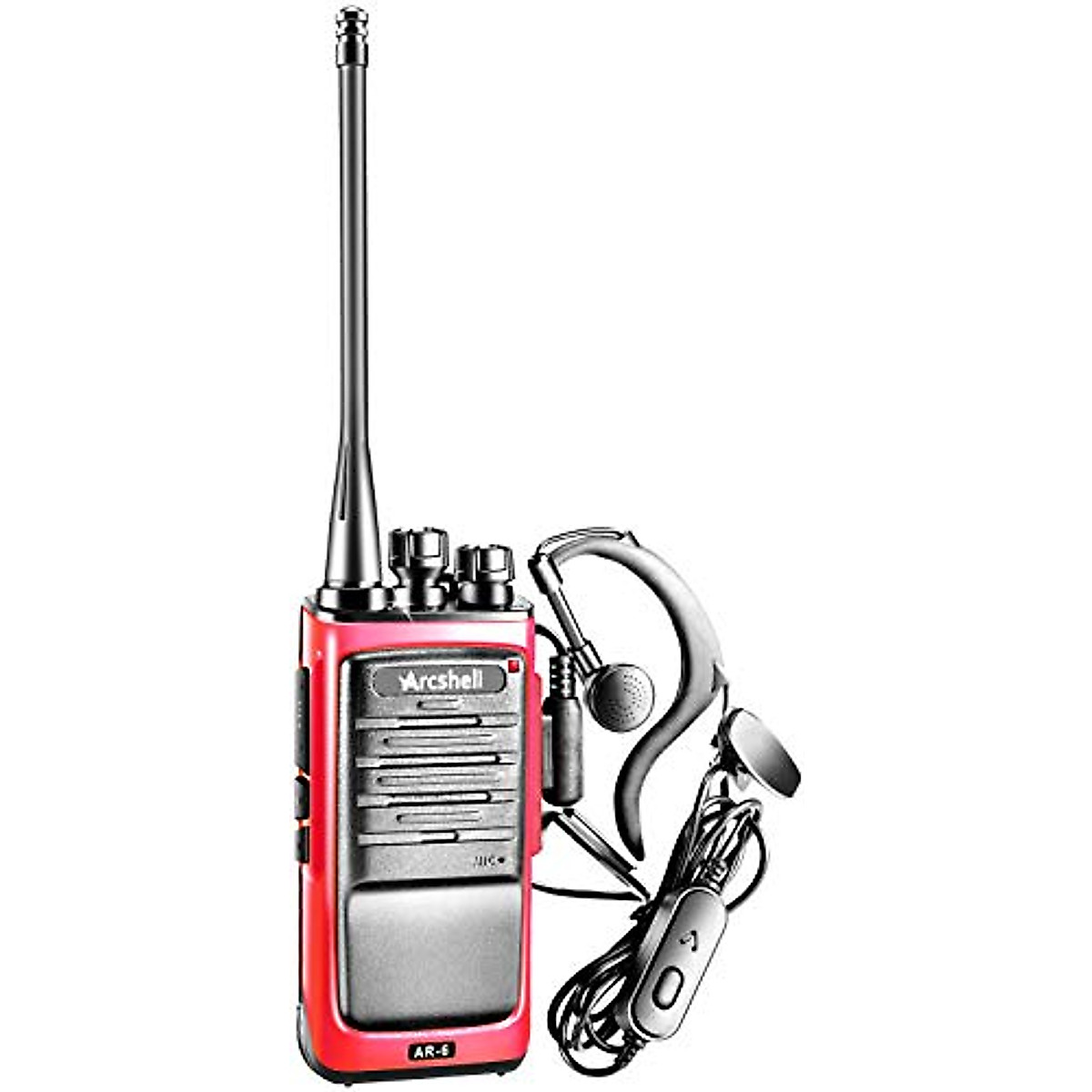 Arcshell Rechargeable Long Range Two-Way Radios with Earpiece 4 Pack Walkie Talkies Li-ion Battery and Charger Included