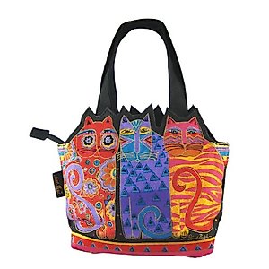 Laurel Burch `Tres Gatos` Medium Tote Bag Three Cats