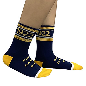 JXGZSO Sigma Gamma Rho Sorority Gift 1922 Sigma Gamma Rho Blue Socks SGRHO Sorority Sister Gift (SGR socks)