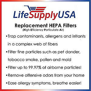 True HEPA Air Cleaner Replacement Filter 83159 Compatible with Kenmore 83244 & 85244 Air Cleaners by LifeSupplyUSA