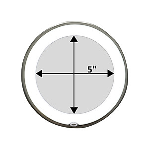 JiBen LED Lighted 10X Magnifying Makeup Mirror with Power Locking Suction Cup, Bright Diffused Light and 360 Degree Rotating Adjustable Arm, Portable Cordless Home and Travel Bathroom Vanity Mirror