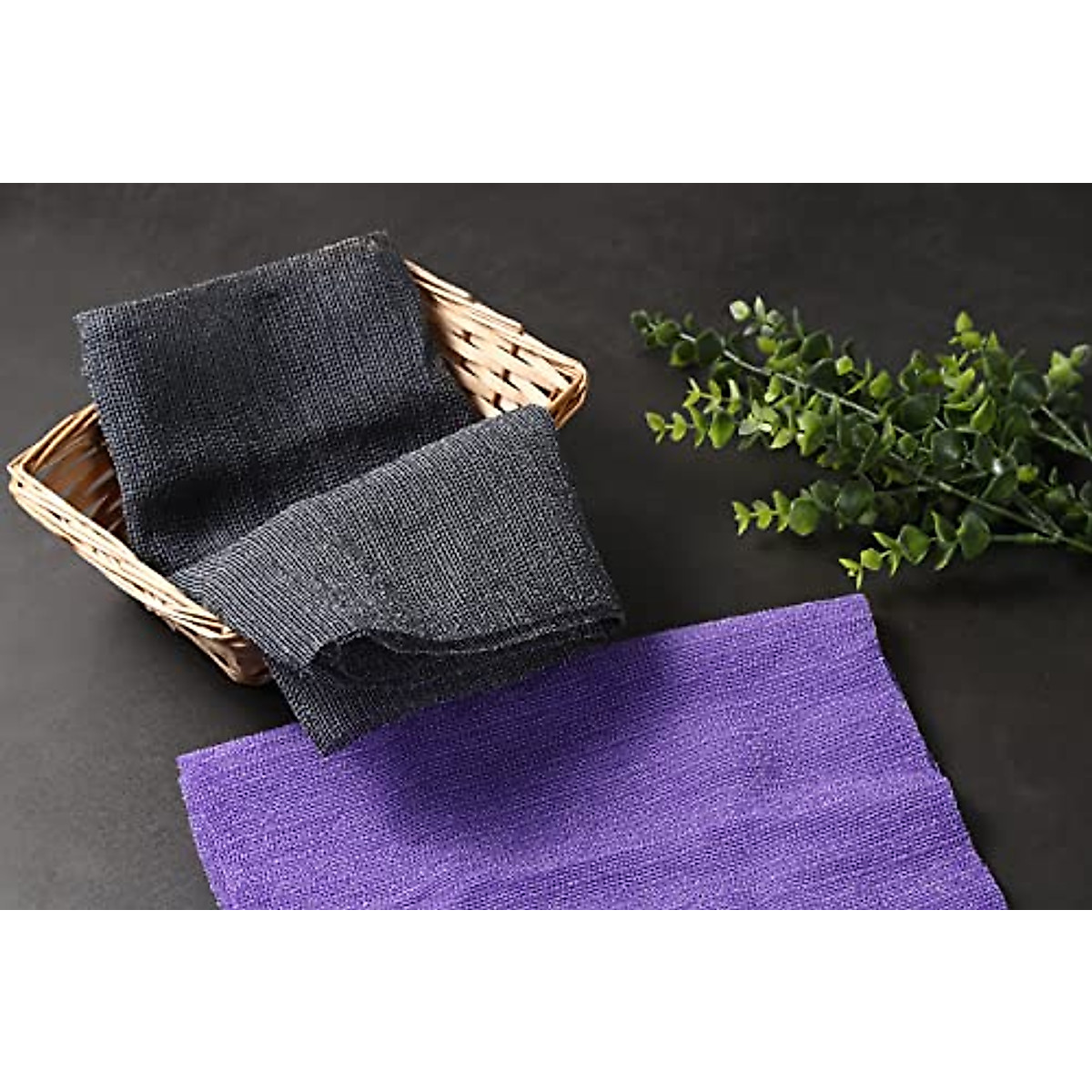 Extra Rough, Exfoliating Washcloth [Made in Japan] Exfoliating Towel Special Texture Makes Fluffy Foam Lather, Back Scrubber, Dead Skin Cell Remover [Loofah for Women and Men] (2pcs Set)