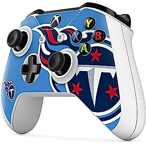Skinit Decal Gaming Skin Compatible with Xbox One S Controller - Officially Licensed NFL Tennessee Titans Large Logo Design