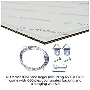 ArtToFrames 17x23 Inch Gold Picture Frame, This 1.25 Inch Custom MDF Poster Frame is Muted Gold Glow - Comes with Economy Acrylic and Corrugated Backing (2WOMBW26-1619-17x23)