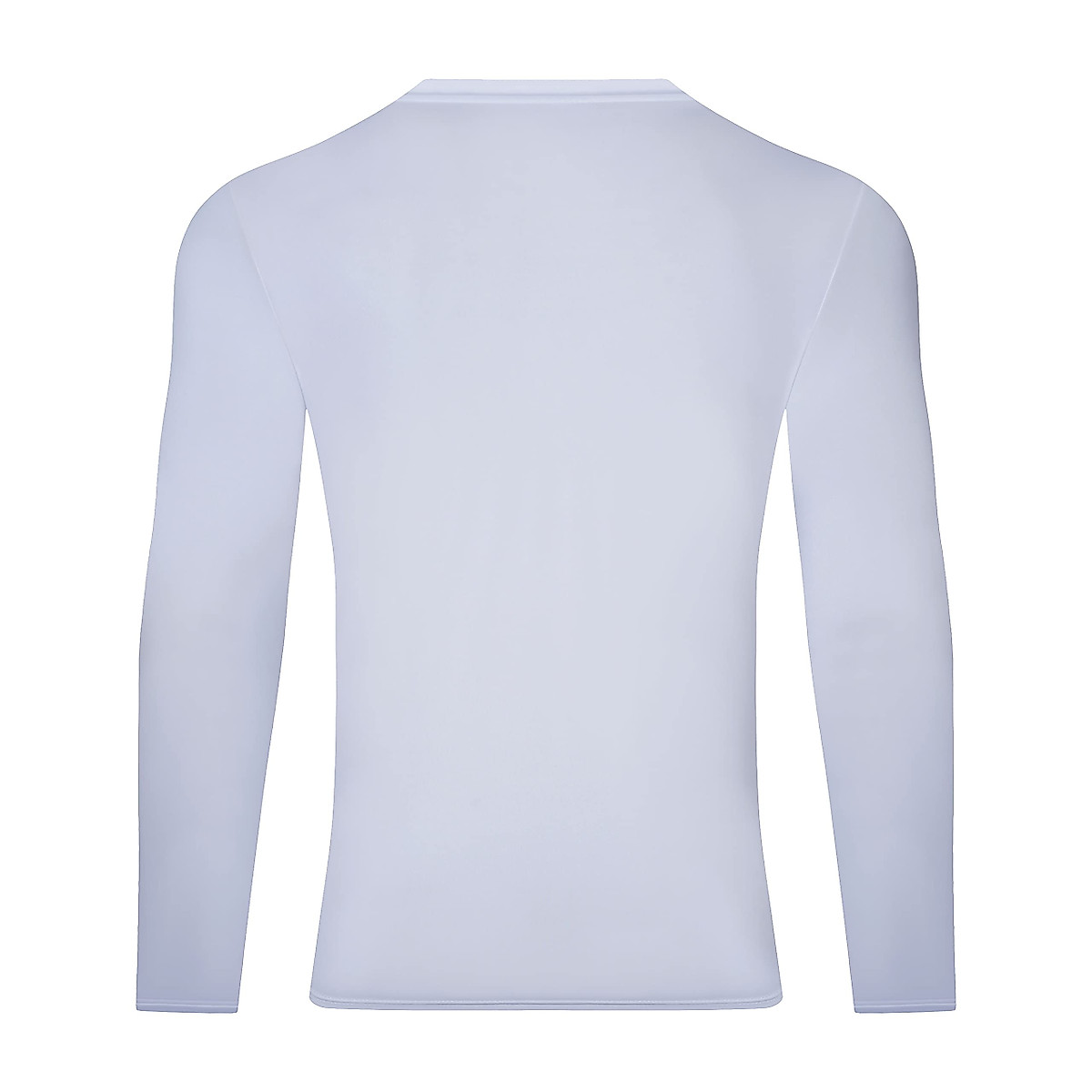 DEJIATO Men's Sport Shirt Long Sleeve Performance Quick Dry T-Shirt Lightweight Running Training Shirt White