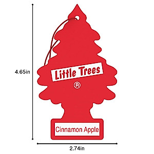 LITTLE TREES Air Fresheners Car Air Freshener. Hanging Tree Provides Long Lasting Scent for Auto or Home. Cinnamon Apple, 24 Air Fresheners