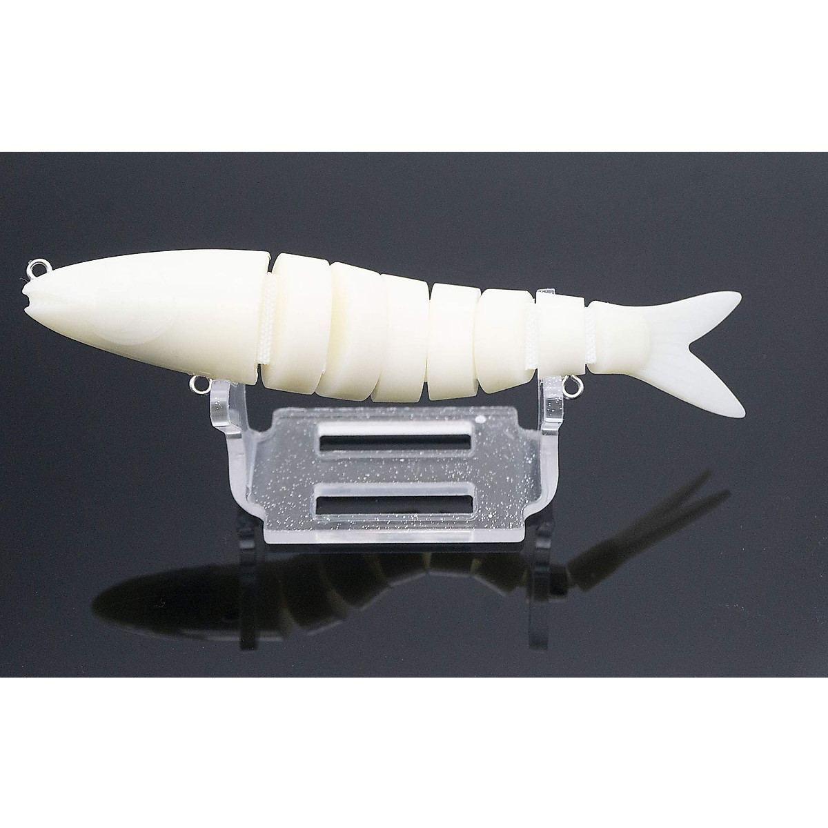 5PC Whopper Popper Bass Lure 8 Multi Jointed Fishing Lure 18g 13.5cm with 5mm Free Eye Topwater Floating Rotating Tail Artificial Hard Bait Swim Bait 5mm