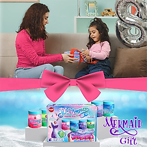 35.16 FL OZ Mermaid Slime Pack for Girls Ages 6-8, FunKidz Big Premade Shimmer Sparkle Glitter Kids Slime Toy Birthday Party Gift