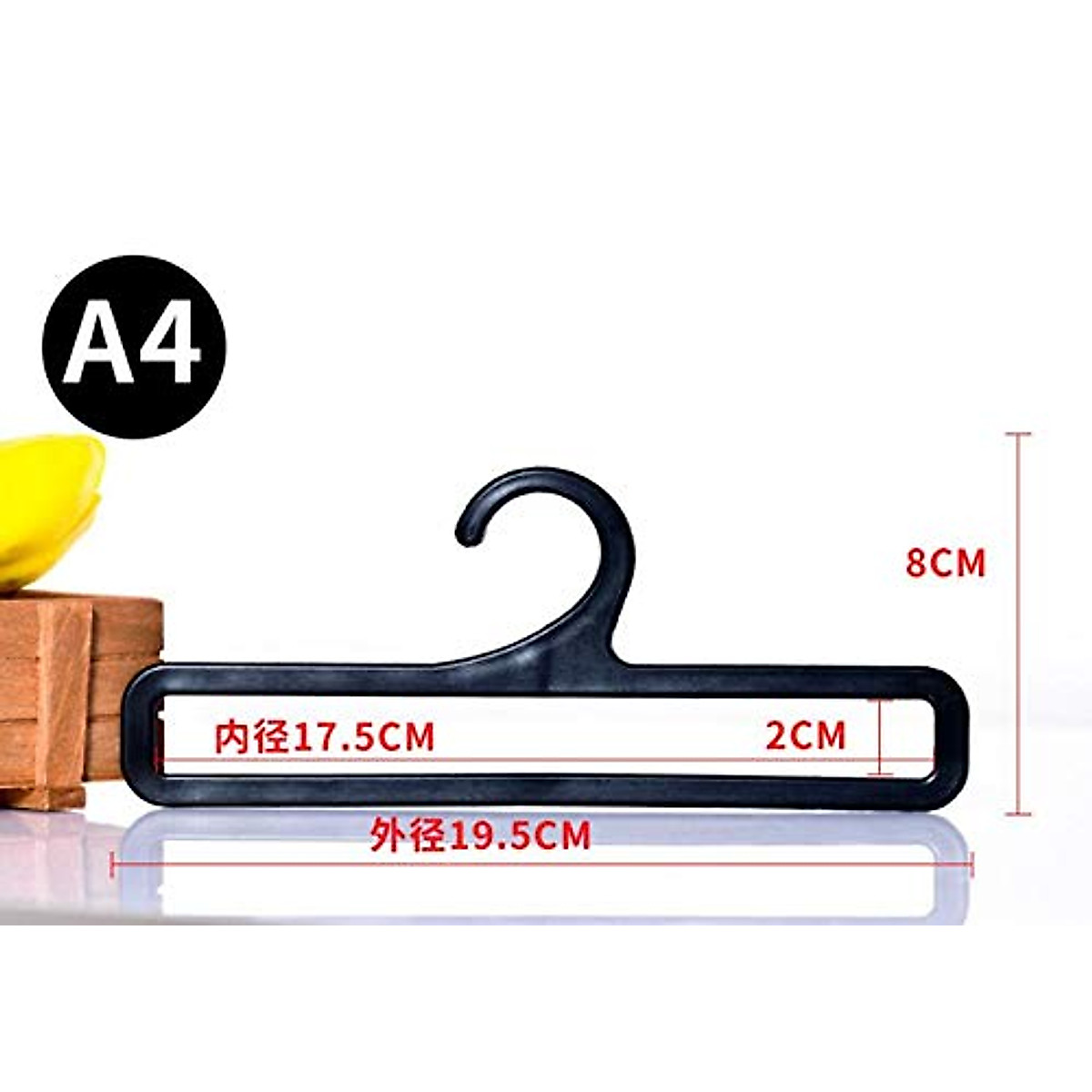 WellieSTR (Pack of 50 Plastic Hangers,Towel/Scarf/Legging Hangers, 19.5cm/7.7" - White