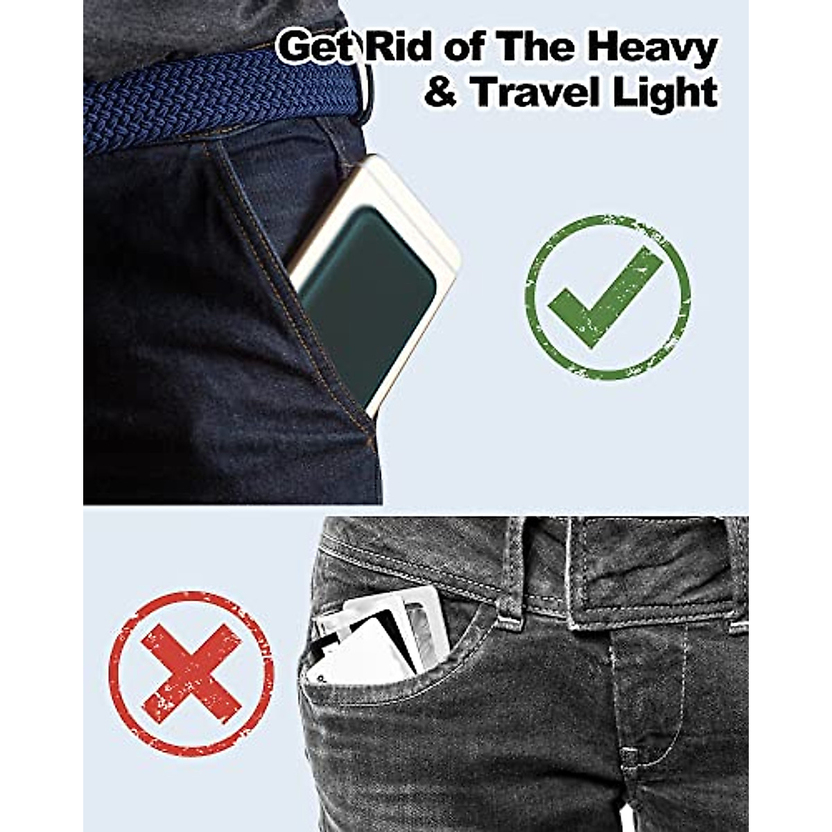 COMWINN Mag Safe Wallet with Double-Row Magnets - Minimalism Leather Mag Safe Card Holder - Slim Magnetic Wallet for iPhone 14/13/12 Series Model and Magsafe Case - Max Fit 3 Cards Dark Green