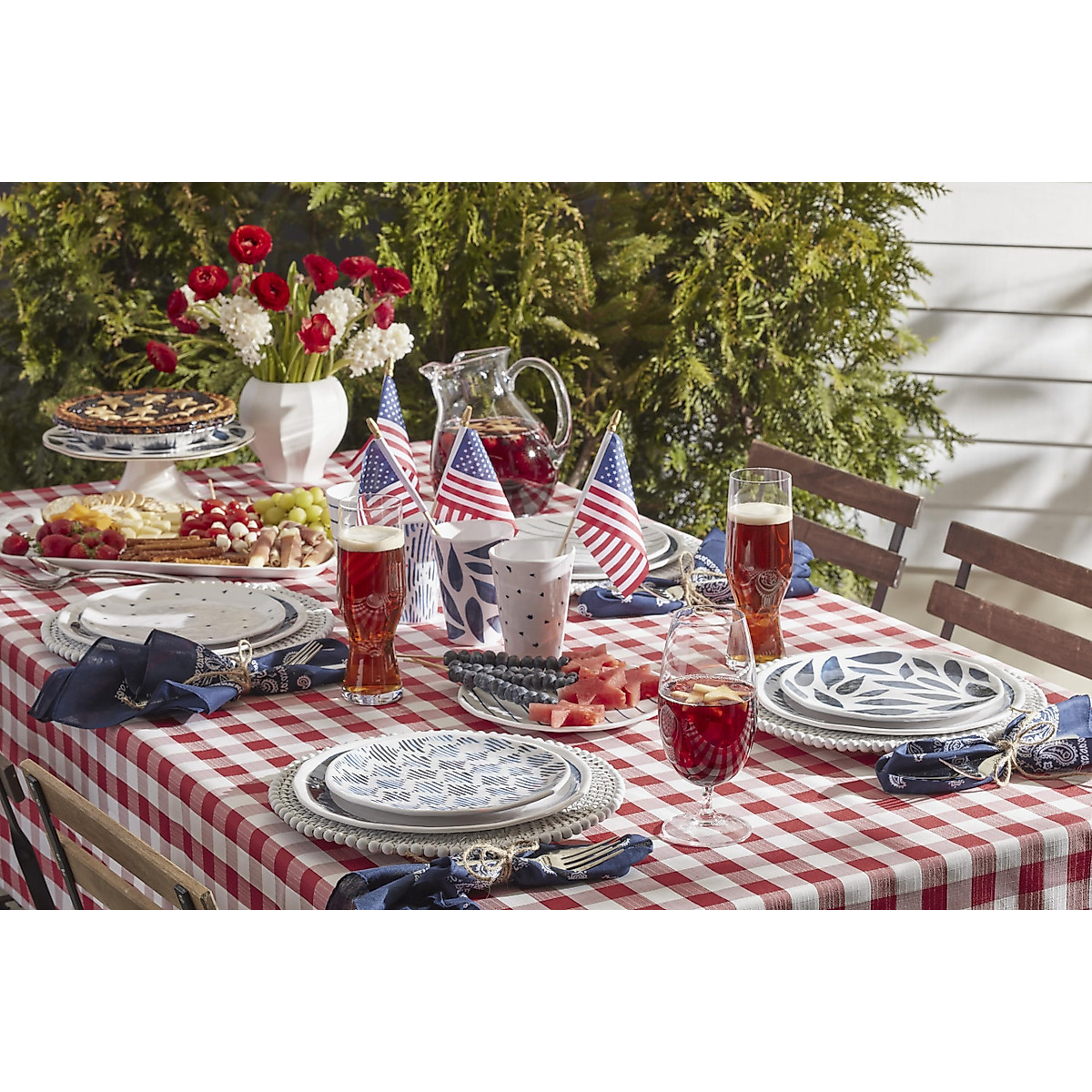 Lenox 895240 Blue Bay Melamine Assorted Tumblers, Set of 4, Lightweight Melamine Material