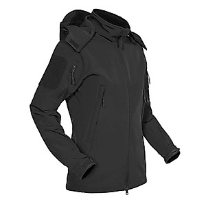 MAGCOMSEN Snowboard Jacket Women Waterproof Jacket Women Warm Jackets Winter Softshell Coats Outdoor Hiking Jackets for Women Snowboard Coat Rain Tactical Jackets Black