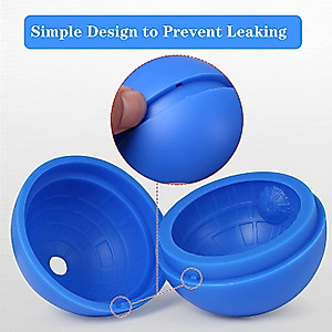 IXI Silicone Ice Cube Molds Whiskey Ice Ball Maker Chocolate Molds, Blue (Pack of 2)