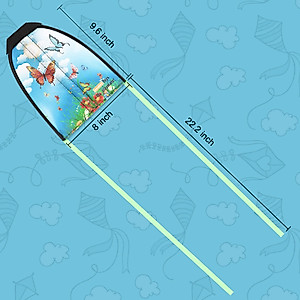 Lewabov 2 Pcs Children's Thumb Ejection Kite, Mini Beach Kite Easy to Fly, 4-18 Years Old,Small Funny Outdoor Sports Toys.