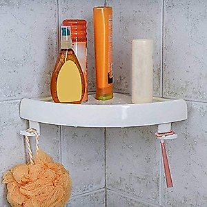 NC KAISENG Corner Storage Holder,Bathroom Shower Corner Storage Paper Shelf Holder Shower Caddy Holder Rack White Organizer