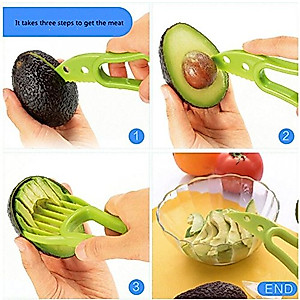Avocado Saver And Slicer 3 In 1 / Avocado Holder/Keeper Storage Cover Silicone Food Savers / Avocado Pitter/Peeler/Cutter/Skinner And Corer Tools