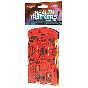 5-Pack Sci-Fi Pocket Health Trackers - Space Alien, Retro Tabletop RPG Role Playing Game Accessory - Character HP Tracker Compatible with Starfinder and Dungeons & Dragons