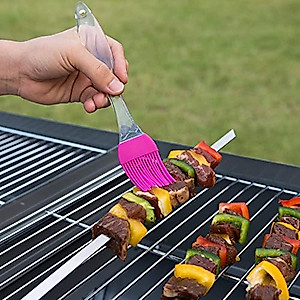 Silicone Basting Pastry & BBQ Brush Set - Uniwit 5 PCS Silicone BBQ Pastry Oil Brush Turkey Baster,Barbecue Utensil use for Grilling and Marinating (6.89" * 1.28"(L*W))