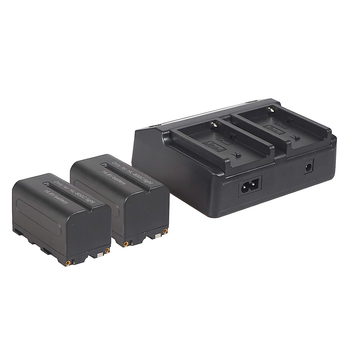 WELLMAKING 80W Battery Set 2 Batteries One Charger is Dedicated to 800C LED Light（The Lights in The Picture Need to be Purchased Separately）
