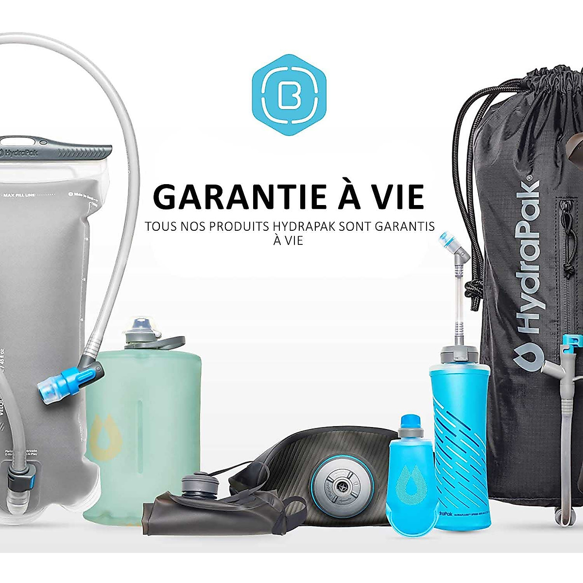 Hydrapak Velocity IT Insulated Water Bladder/Reservoir for Running Hydration Vests, 1.5-Liter (50 oz.), Reversible for Easy Cleaning, Safe & Reliable, Clear