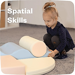 IGLU Soft Play Explorer Pastel Color Set Hand Made Large Foam Blocks Climbing Toys for Toddlers 1-3 Year Old Indoor Playground 6 Shapes