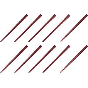 Fukui Craft Chopsticks, SPS Resin Chopsticks, Made in Japan, Dishwasher Safe, Noodle Chopsticks, Brown, 8.9 inches (22.5 cm), 10 Pairs