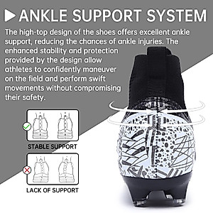 Mens Soccer Cleats Women Football Cleats Soccer Shoes for Big Boy Tacos de Futbol para Hombre High Top Football Shoes Zapatos de Futbol para Hombres Professional Training Football Boots AG FG