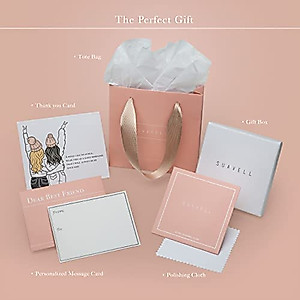 Suavell Best Friend Necklaces. Interlocking Circles, Sterling Silver Silver Chain Necklace. Open Circle Necklace for Women. Friend Gifts for Women, Birthday Gifts for Women, Soul Sisters, Gift Ideas