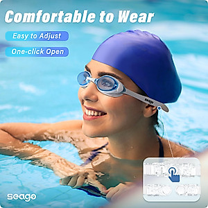 Swimming Goggles 2 Pack Swim Goggles Anti Fog Goggles Adult Swimming UV Protection Fit for Adult Men Women Youth Junior, No Leaking Soft Silicone Seal Flat Lens Clear Vision, 3 Sizes of Nose Bridge