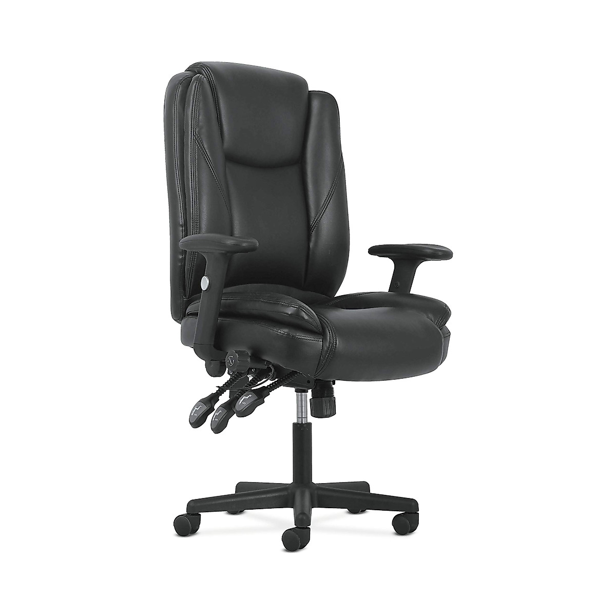 Sadie High-Back Leather Office/Computer Chair - Ergonomic Adjustable Swivel Chair with Lumbar Support (HVST331)