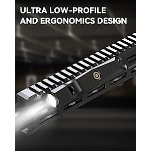 VOTATU ML40 1450 Lumens Weapon Light Compatible with M-Lok Rail Surface, Tactical Flashlight for Rifle, Strobe Function, Magnetic Rechargeable