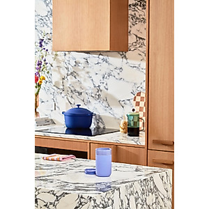 W&P Porter Ceramic Mug w/Protective Silicone Sleeve, Lavender 16 Ounces | On-the-Go | Reusable Cup for Coffee or Tea | Portable | Dishwasher Safe