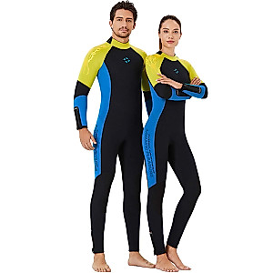 Women One Piece Fullbody 5mm Neoprene Back Zip UV Protection Diving Suit Wetsuit for Women-Snorkeling, Scuba Diving Swimming, Surfing Cold Water XL
