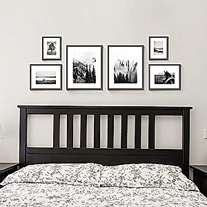 SunFlax Natural Landscape Framed Wall Art - Mysterious Forest and Wildlife Animal Pictures Wall Art Sets with Black Wooden Frames for Bathroom, Living Room, Bedroom, Office