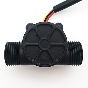 DIGITEN G1/2" Water Flow Hall Sensor Switch Flow Meter Flowmeter Counter 1-30L/min with 1.2m Wire