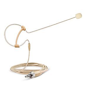 Sujeetec Headset Microphone Headworn Single Earset Over Ear Hanging Condenser Mic for Sennheiser Wireless System Bodypack Transmitter, Ideal for Singing, Churches, Stage Performance – Beige