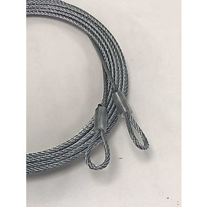 Garage Door Cables 1/8" Pair Torsion Spring (7ft, 8ft, 9ft, 10ft,11ft,12ft) (8 ft. Tall Door)