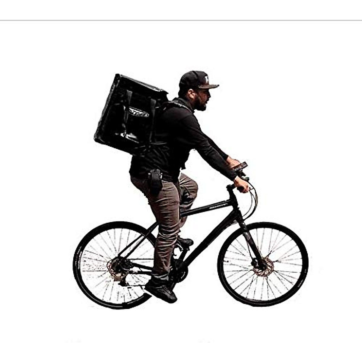 PK-66V: Middle Food Delivery Backpack,16" L x 12" W x 18" H, Top Loading, Insulated Pizza Delivery Bag, Food Take Out Backpack, Thermal Delivery Bag, Pizza Delivery Backpack,Matte Waterproof