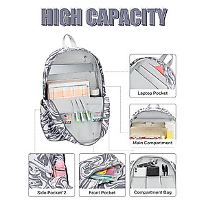 Tpeohan Grey Small Kids Backpack Boys Backpacks for Middle School Bags for Girls Line