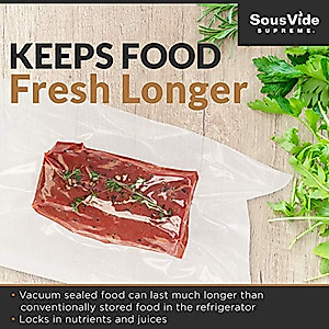 SousVide Supreme Vacuum Seal Cooking Pouches, 8x12 inches,1 Quart, 25 Pouches