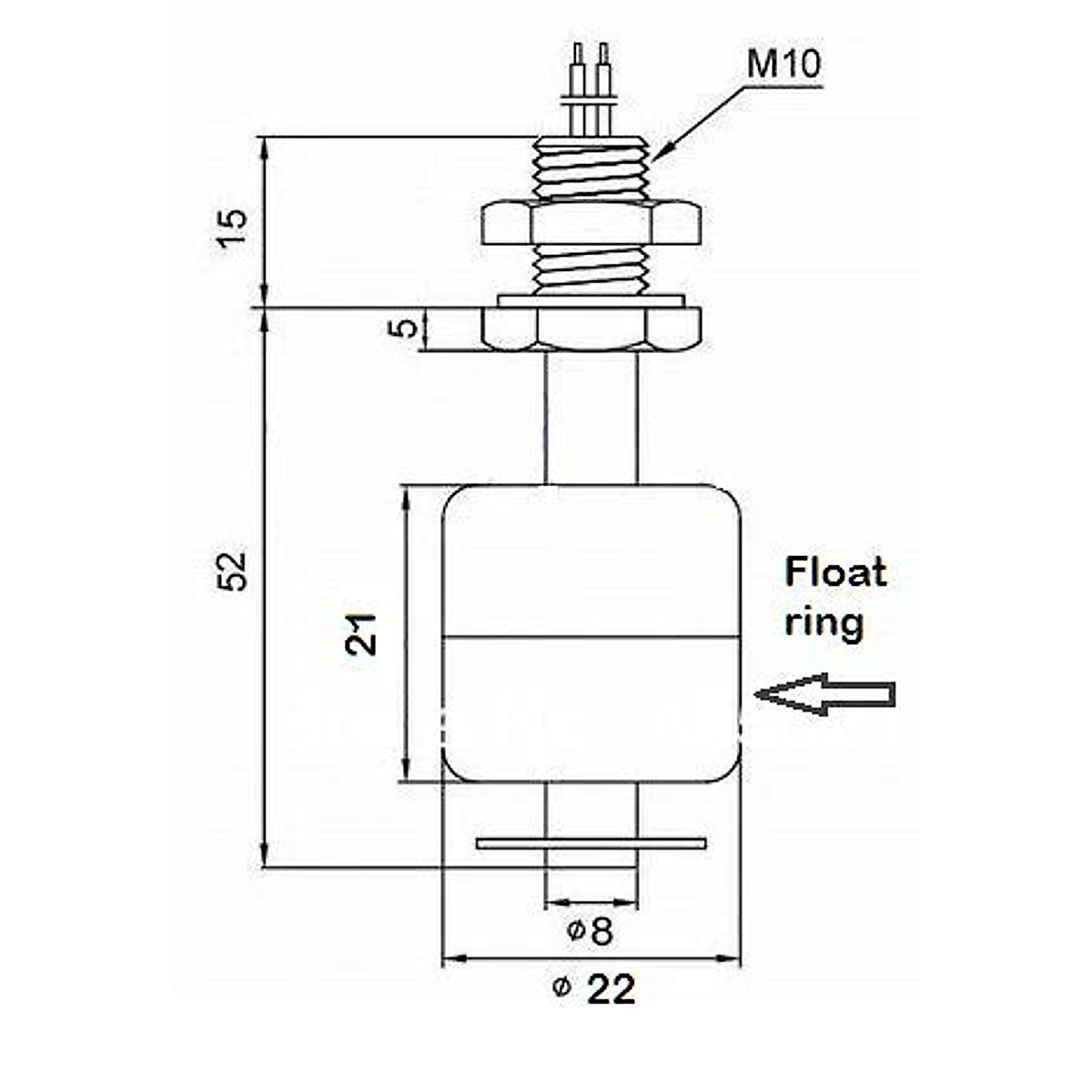 MySpool Water Level Alert with Text Message and Email Notifications, Battery Powered with a Float Sensor