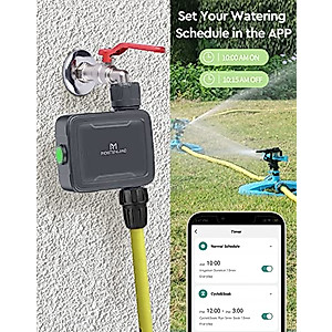 Moistenland Bluetooth Sprinkler Timer, Smart Hose Faucet Timer, Wireless APP Control Available, Outdoor Hose Timer for Garden Lawns Plants, Irrigation Timer for Flowerbed