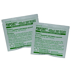 PINPOINT by American Marine Inc. High-Precision +400mV ORP/REDOX Calibration Fluids Set (Buffer Solution),2 Pouches