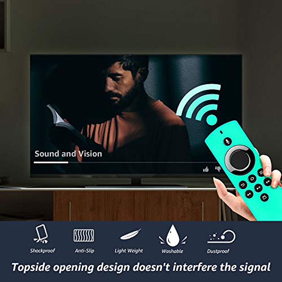 2 Pack Silicone Remote Cover Case for TVstick Lite 2020, Anti-Slip, Lightweight, Anti-Slip, Shockproof Protective Case(Rose Red & Sky Blue)