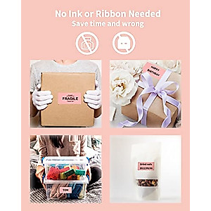 Bluetooth Label Printer with Thermal Label - 2.25" x 1.25", 1000 Sheets/Roll，1 Roll