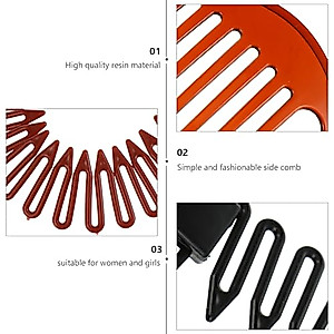 FRCOLOR 6pcs Plastic Banana Vertical Clip Lady Tools Hair Barrettes for Girls Hair Ponytail Extensions Flat Hair Accessories for Women Wedding Hair Grip Clips Banana Hair Comb Banana Clips